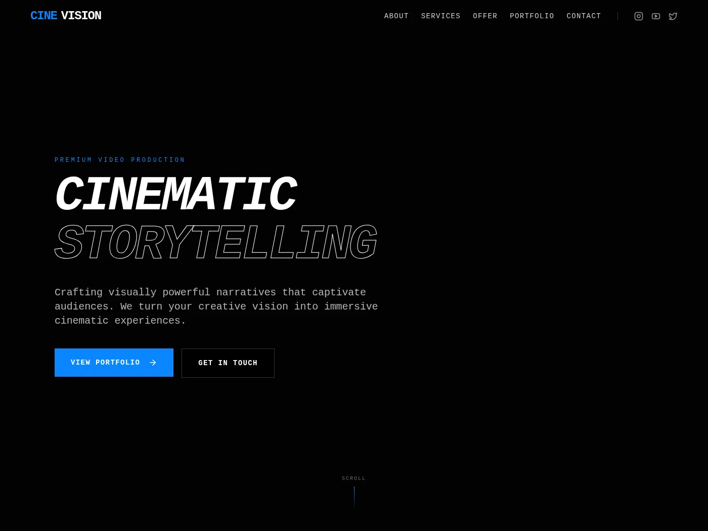 CineVision Portfolio Site
