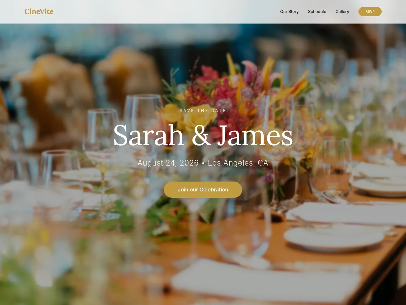 CineVite Wedding Platform