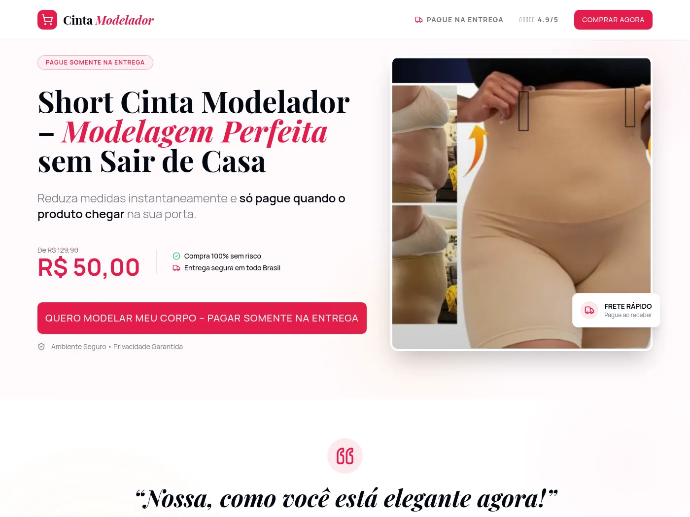 Cinta Mulher Landing Page