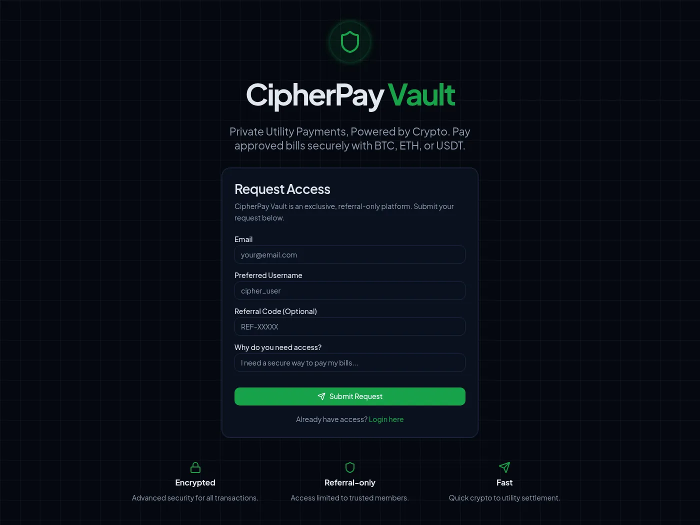 CipherPay Vault