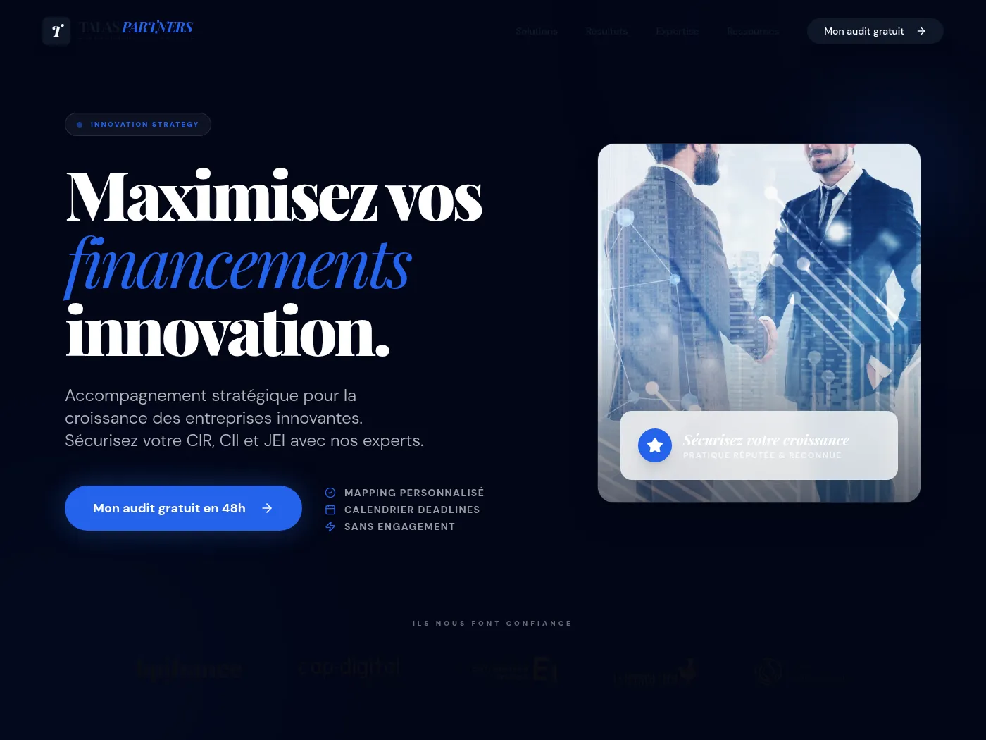 Startup CIR Landing Page