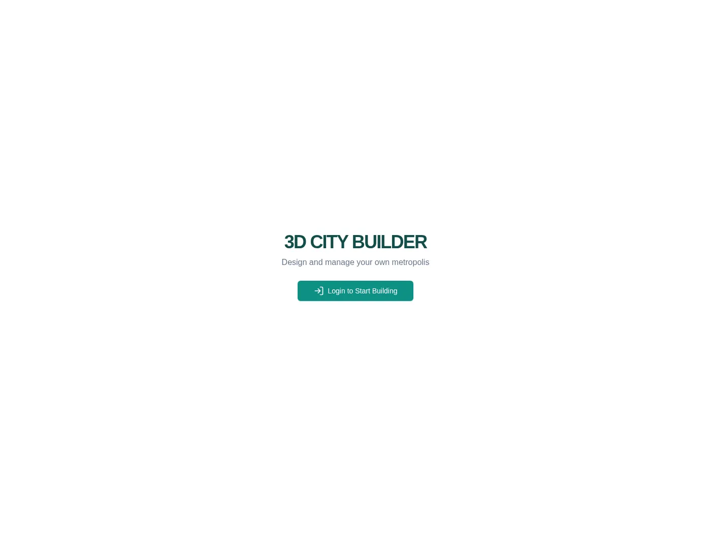 3D City Builder Game