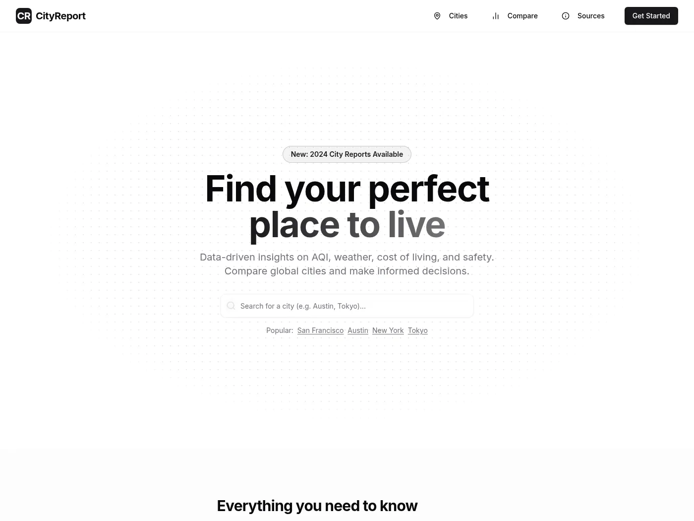 CityReport Web MVP