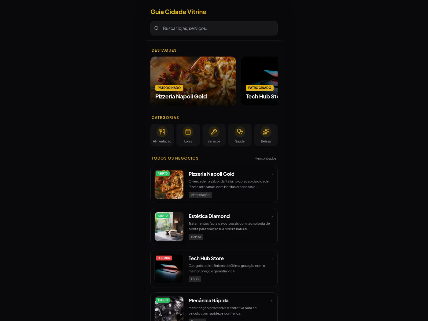 City Guide Vitrine