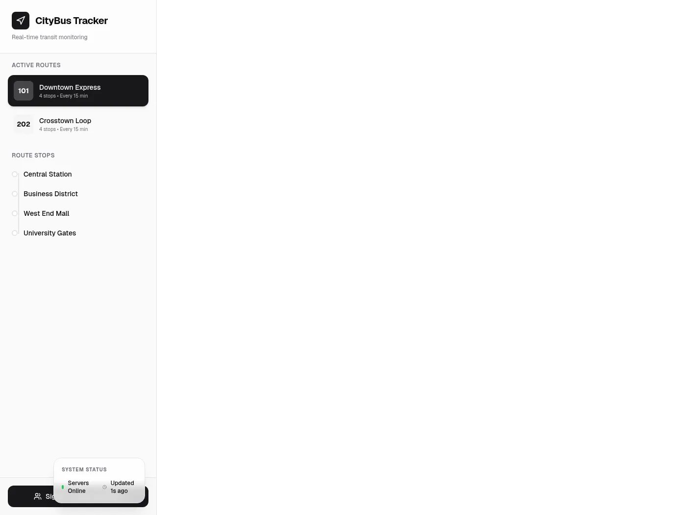 CityBus Tracker