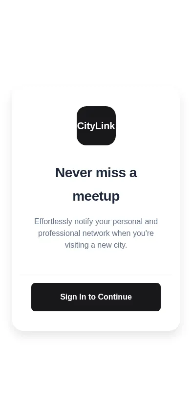 CityLink Social App