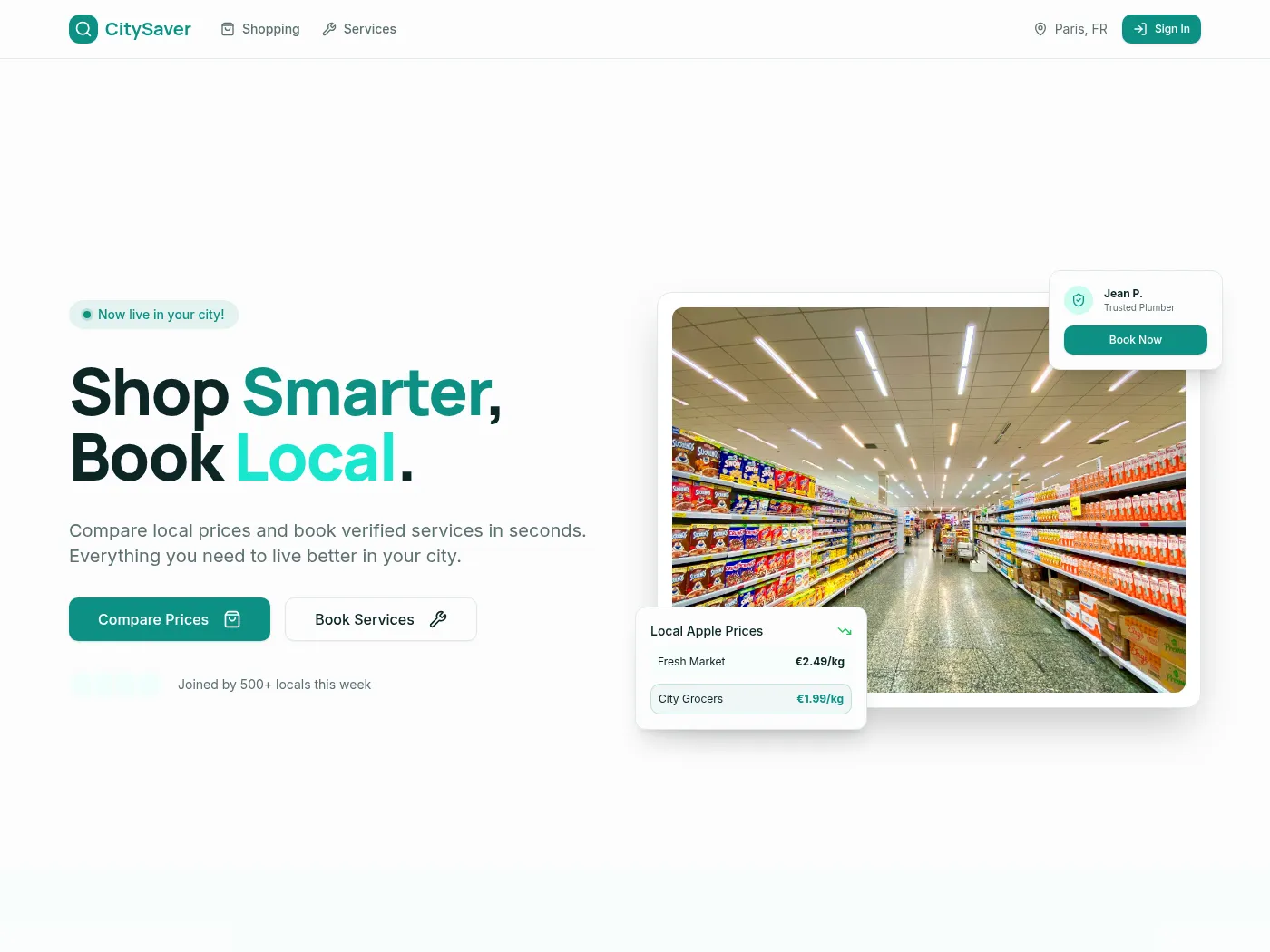 CitySaver Local Comparison