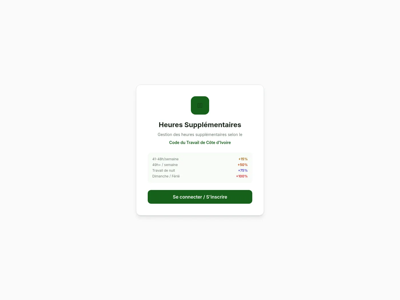 Côte d'Ivoire Overtime Tracker