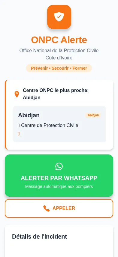 ONPC-Pompiers Alerte