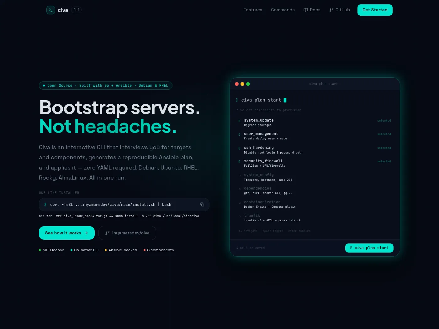 Civa Landing Page