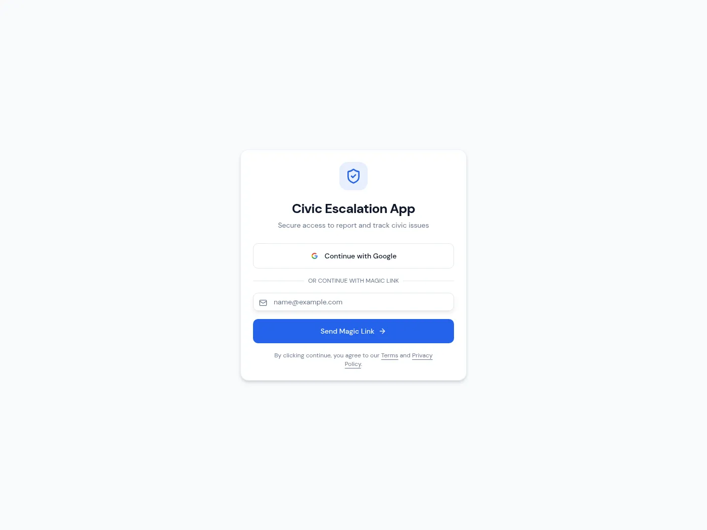 Civic Escalation App