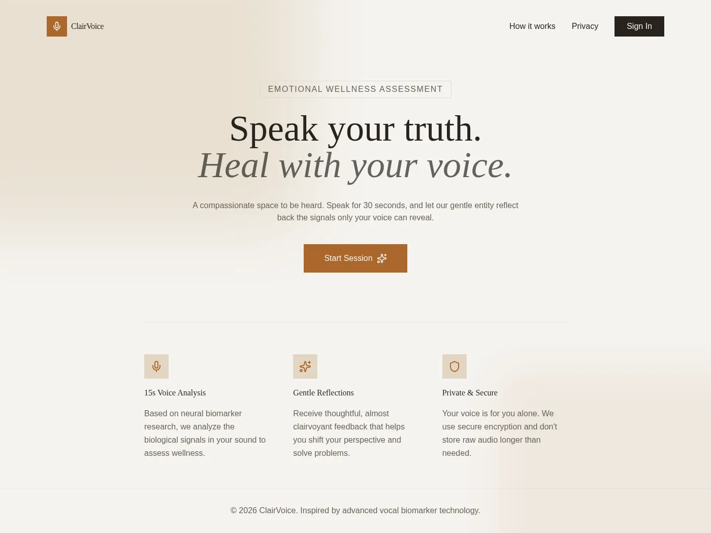 ClairVoice Wellness Portal