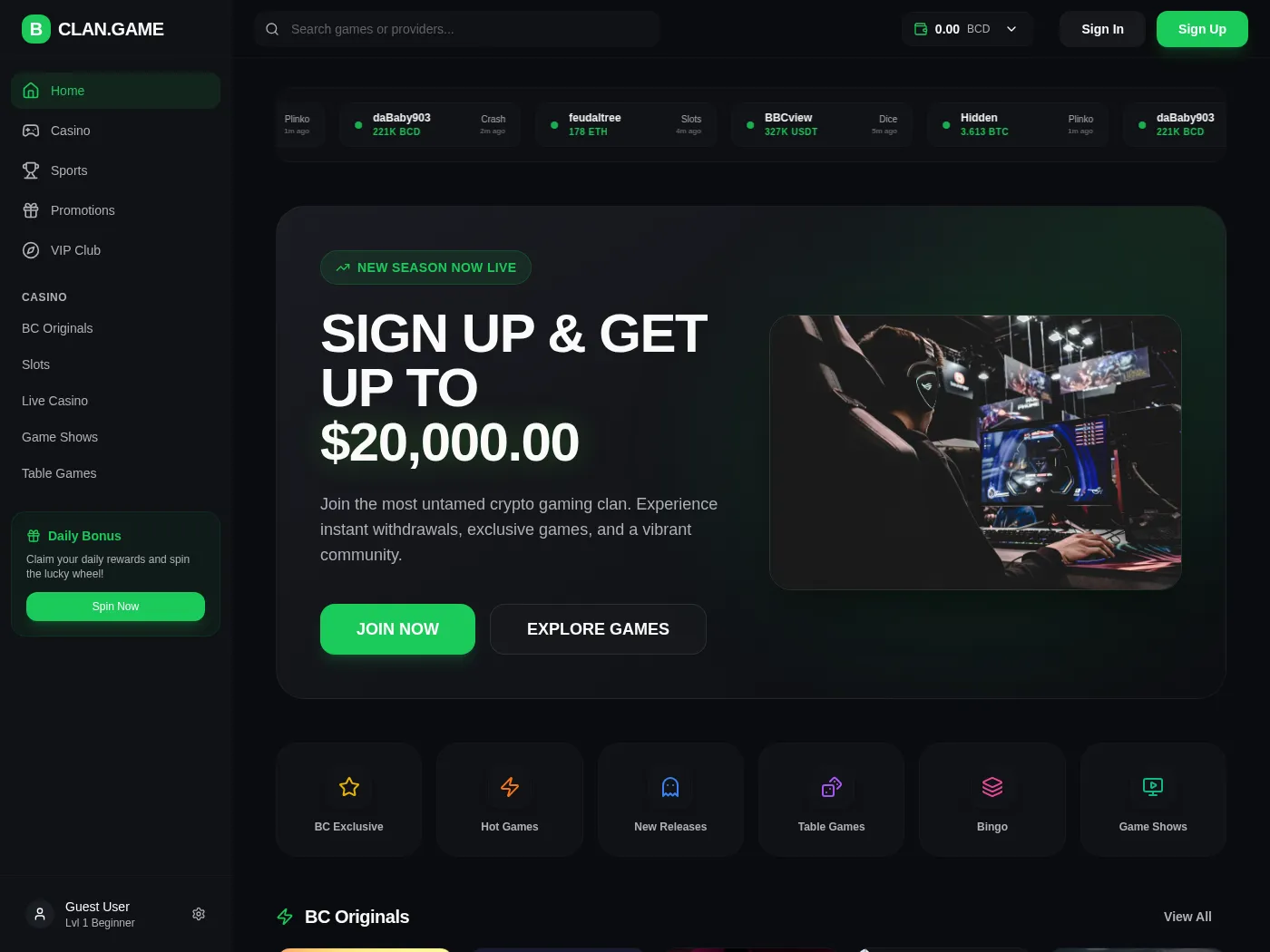 Clan Gaming Portal