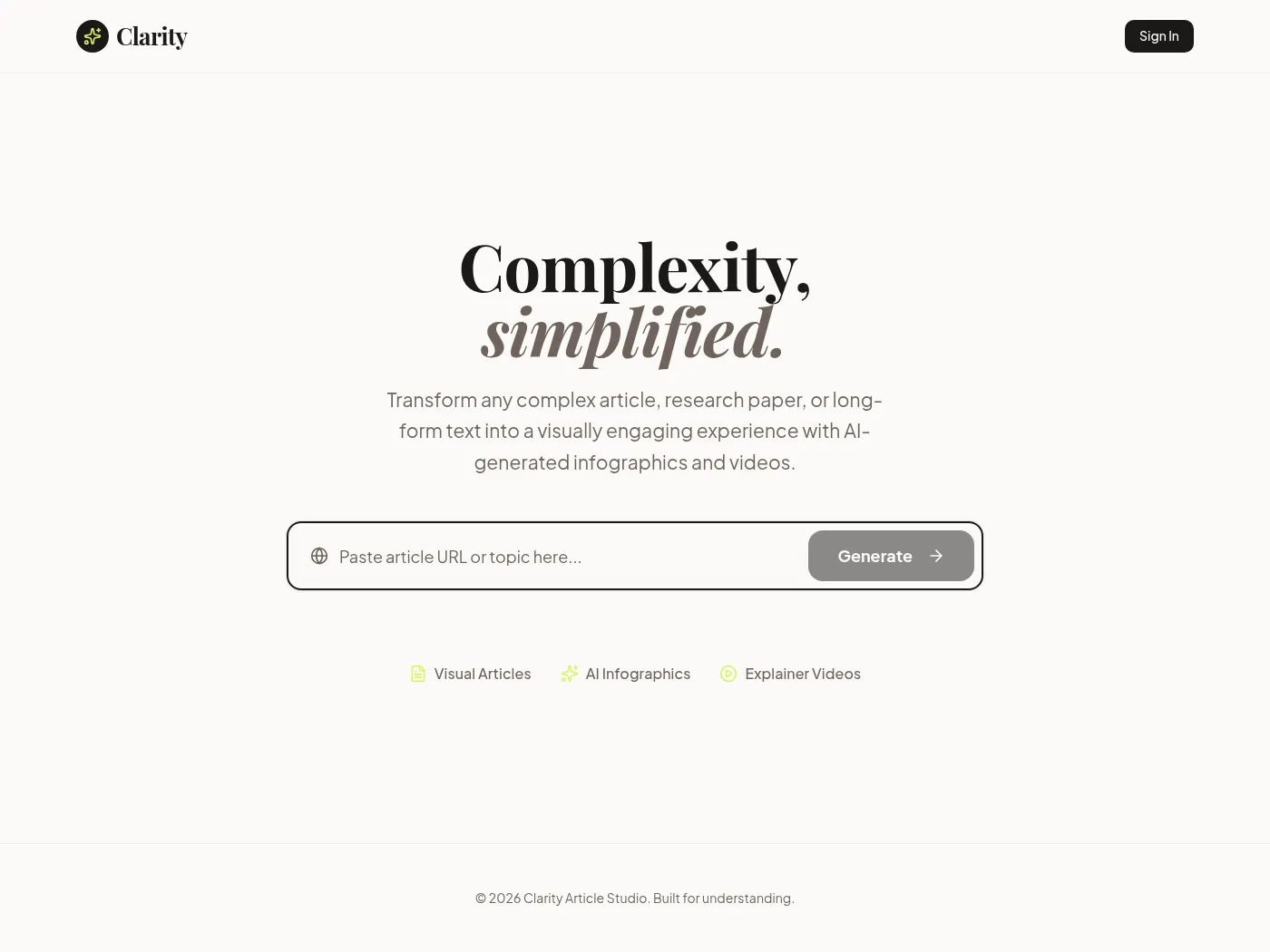 Clarity Article Studio