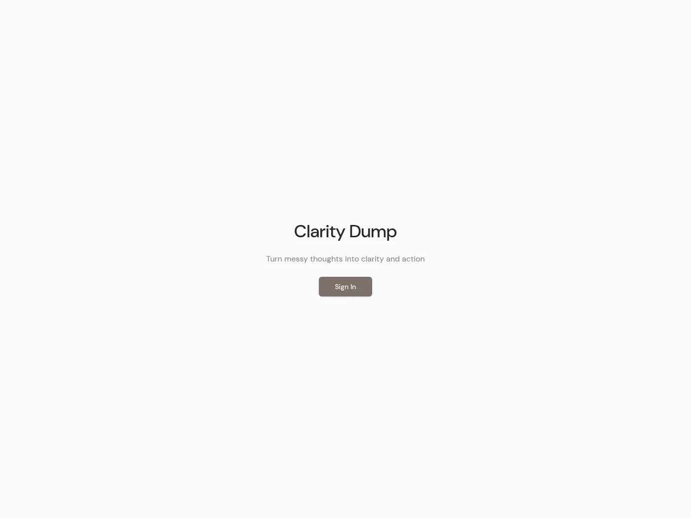 Clarity Dump