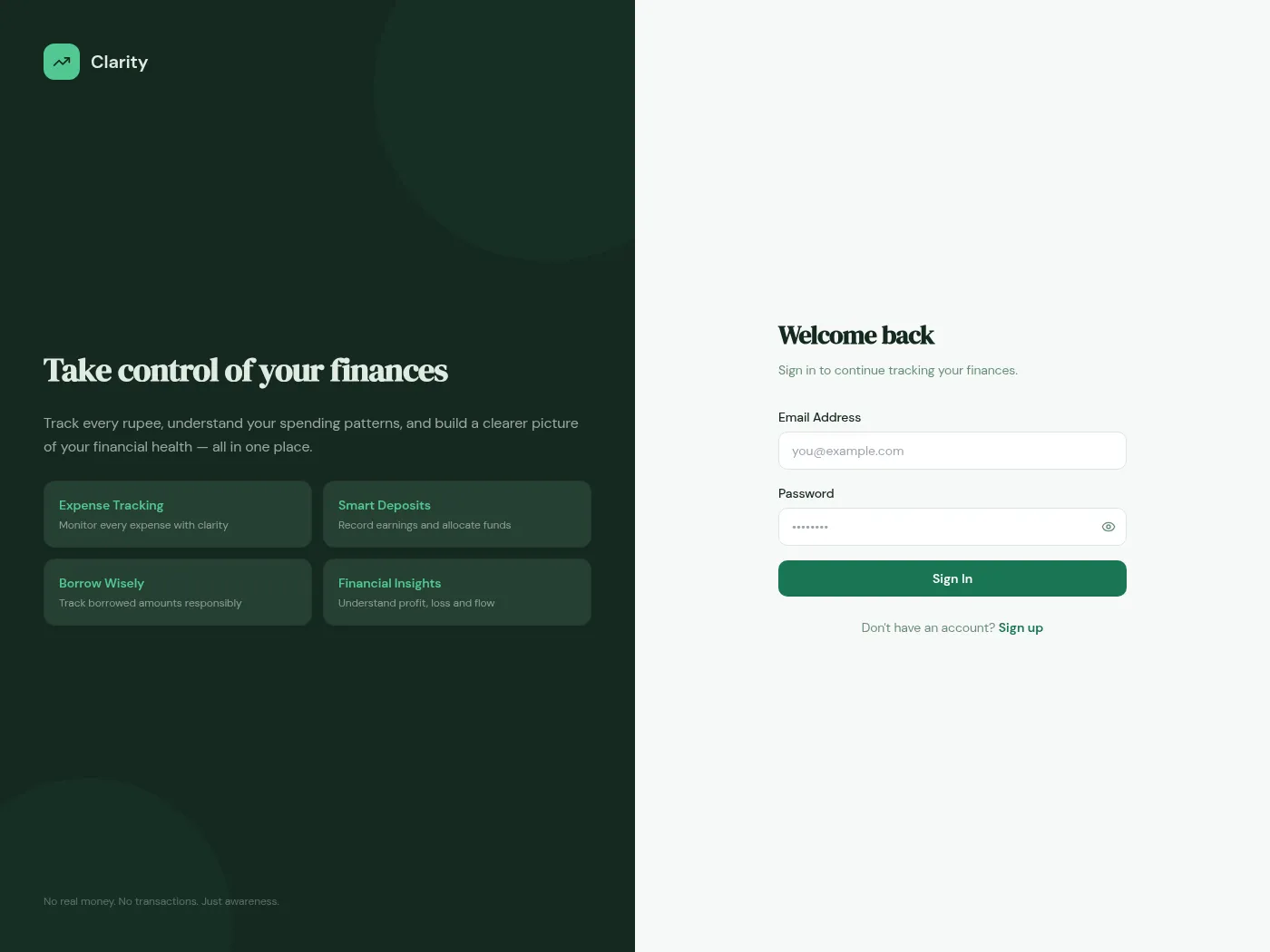 Clarity Expense Tracker