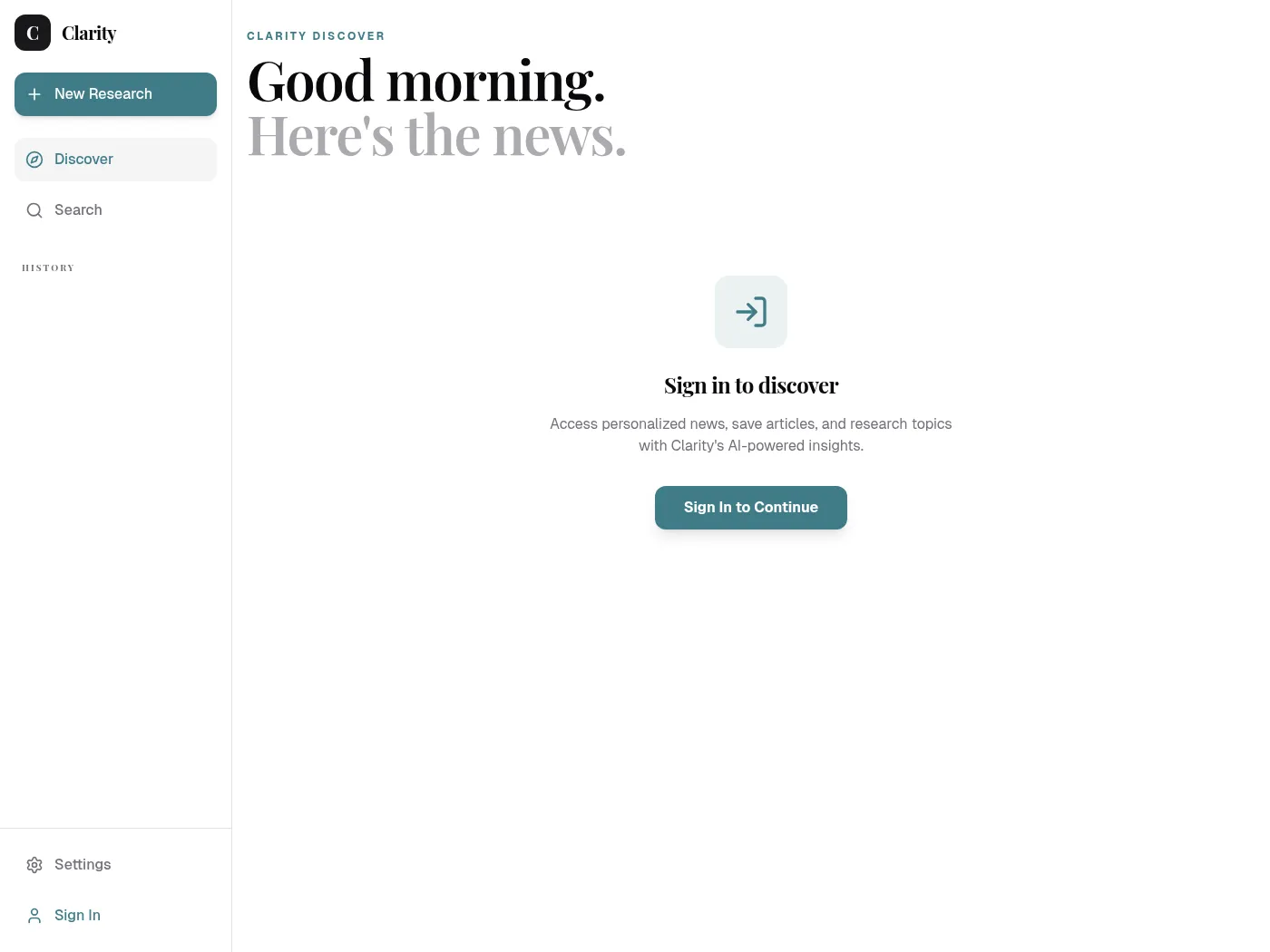 Clarity News Reader