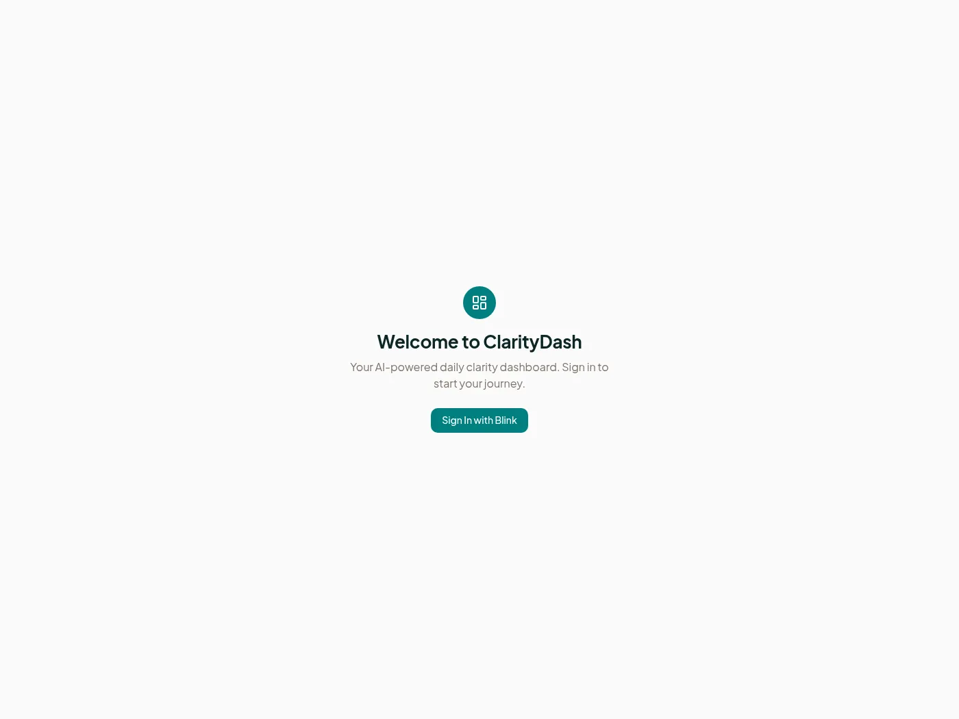 ClarityDash MVP