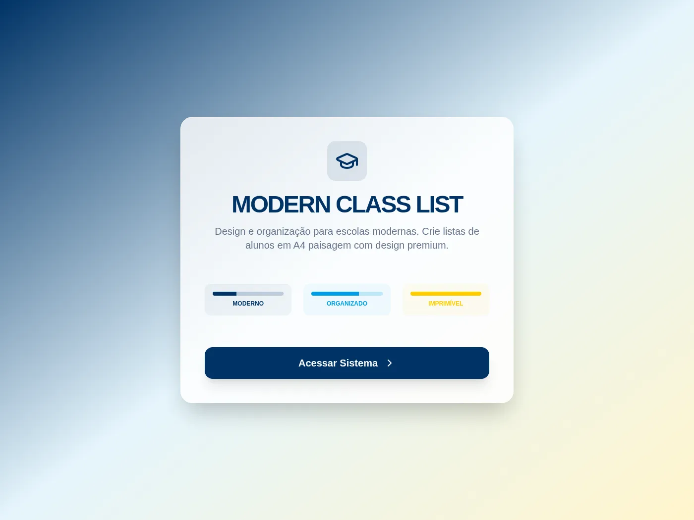 Modern Class List Designer