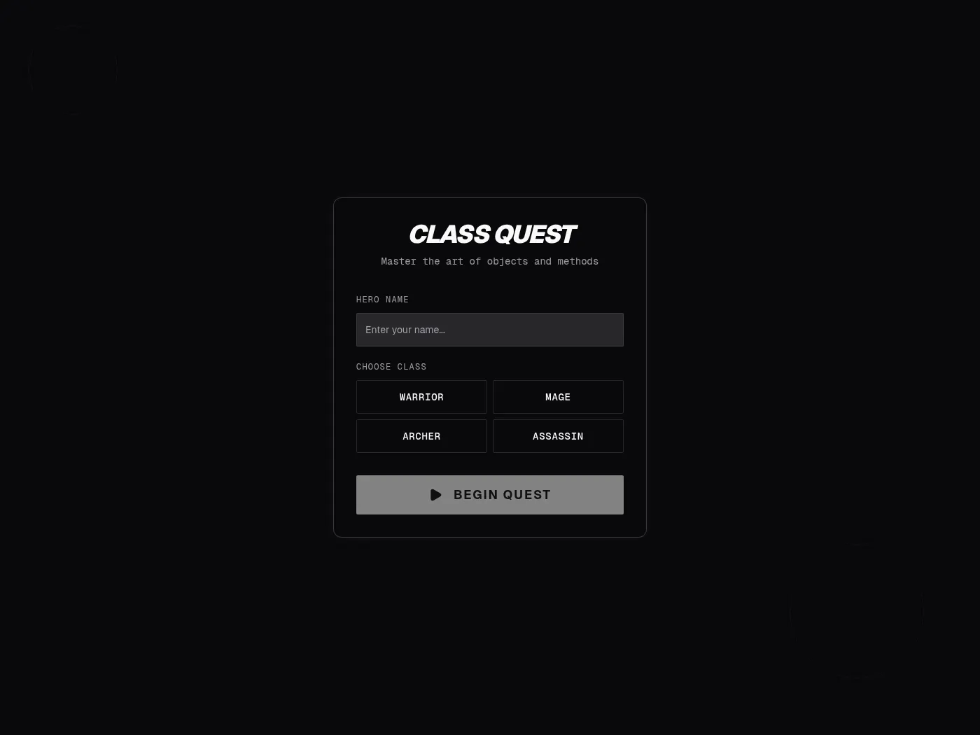 Class Quest RPG
