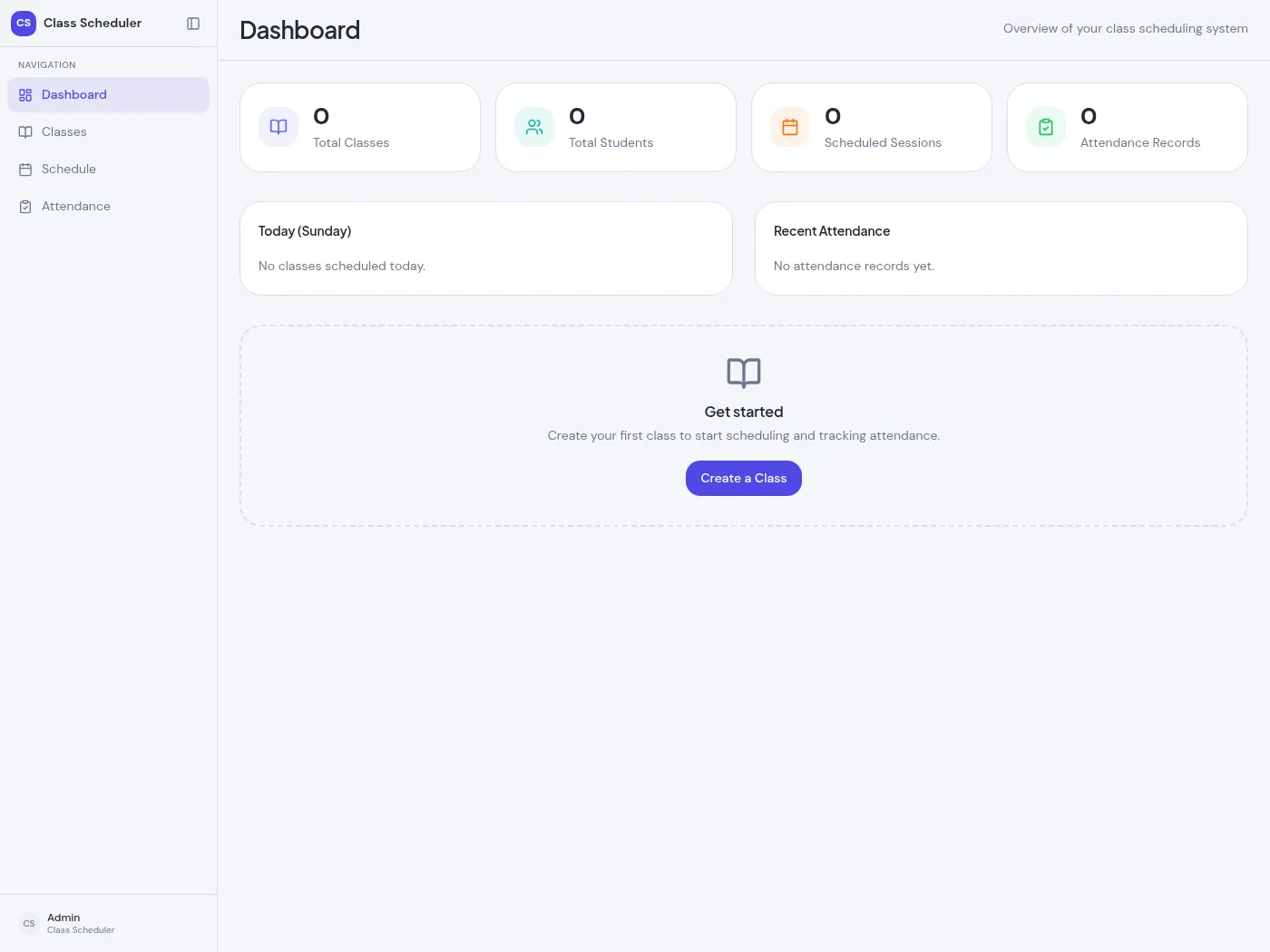 Class Scheduler Core