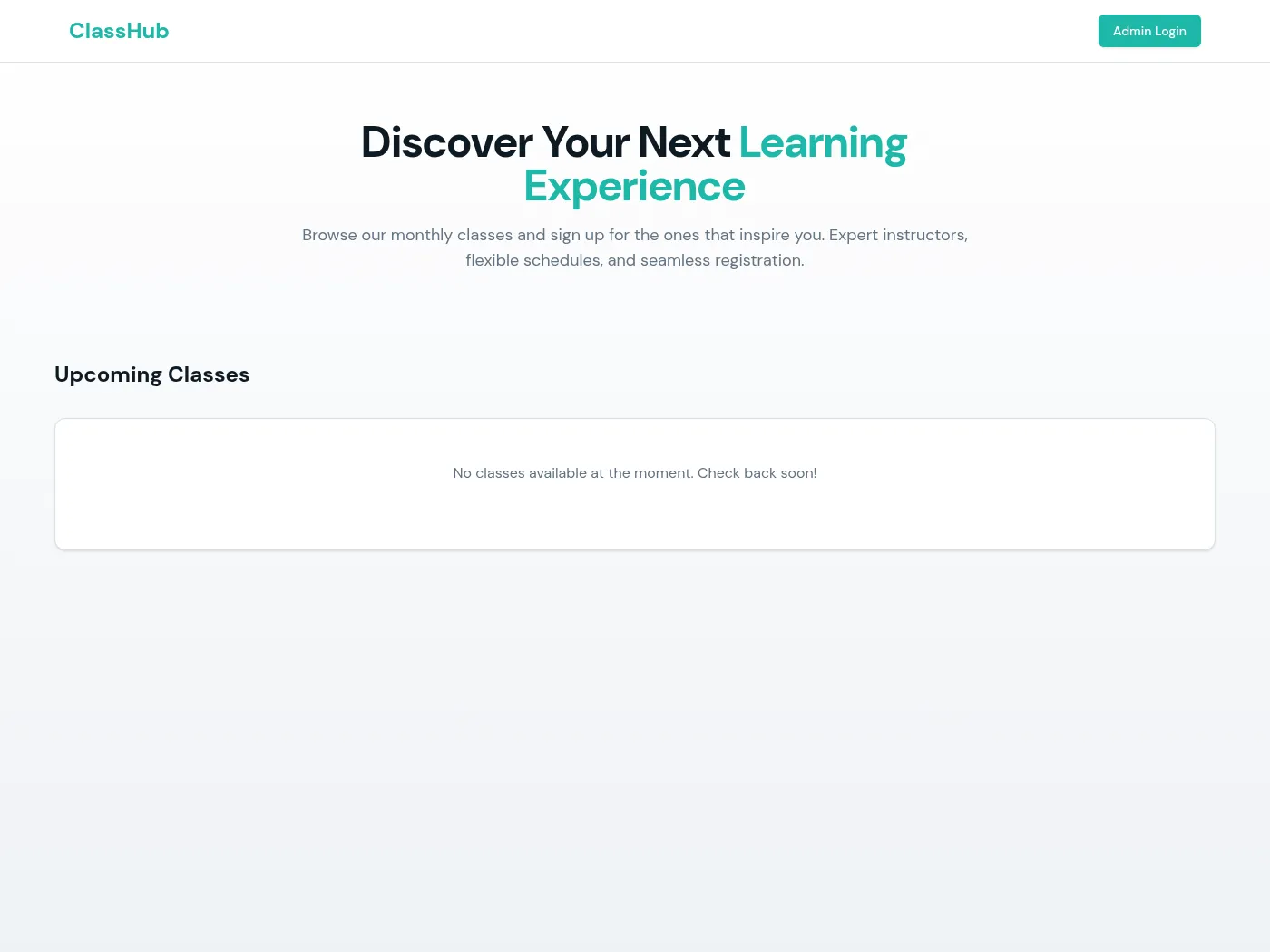Class Sign-Up Portal