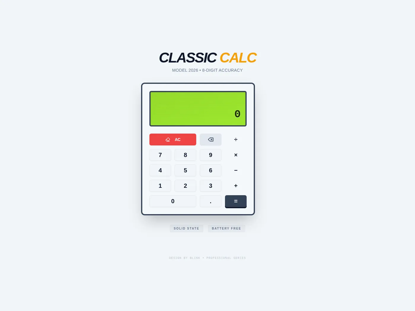 Classic Calculator App