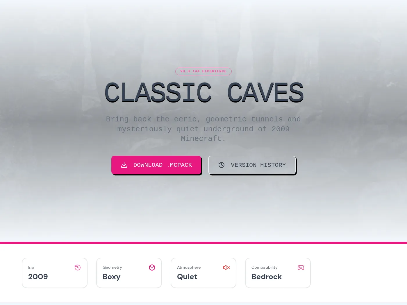 Classic Caves Behavior Pack
