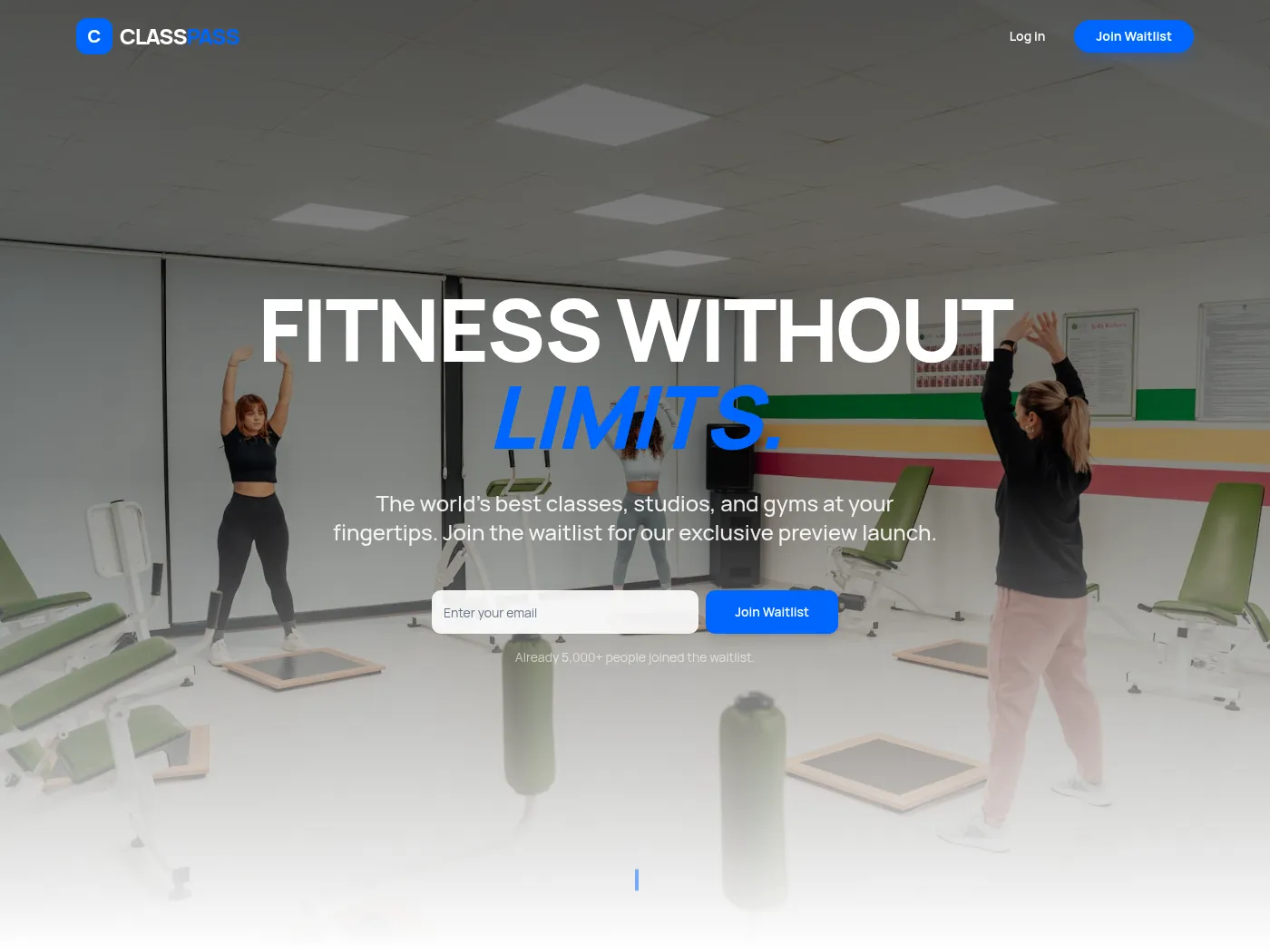 ClassPass Preview Landing
