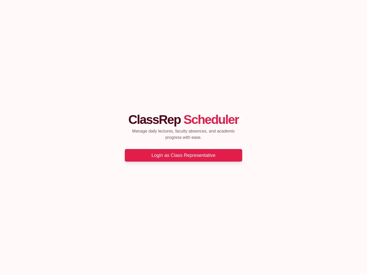 ClassRep Scheduler