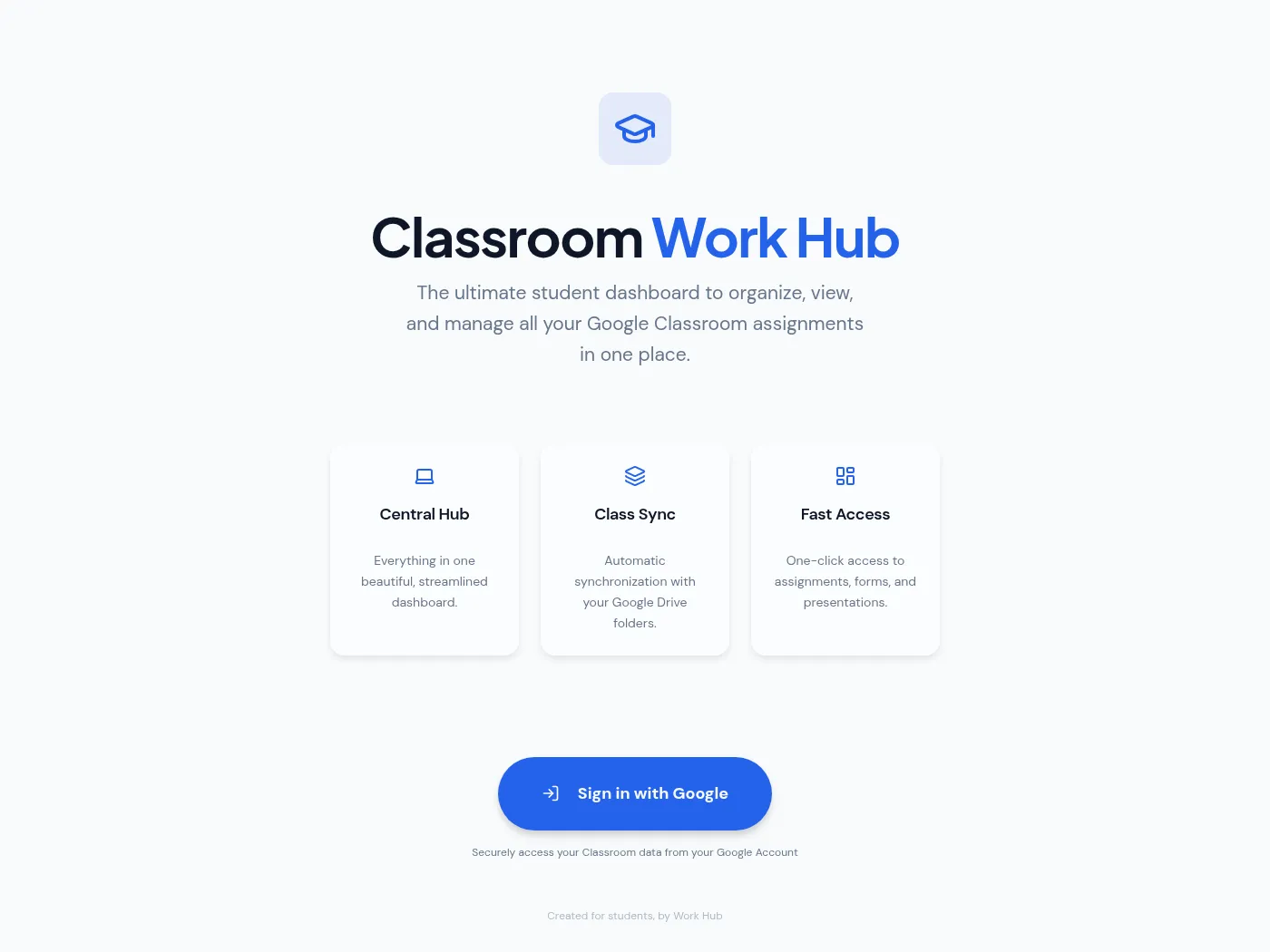 Classroom Work Hub
