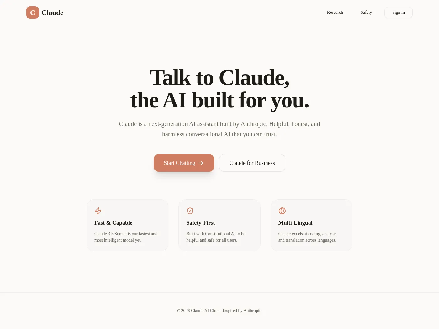 Claude AI Clone