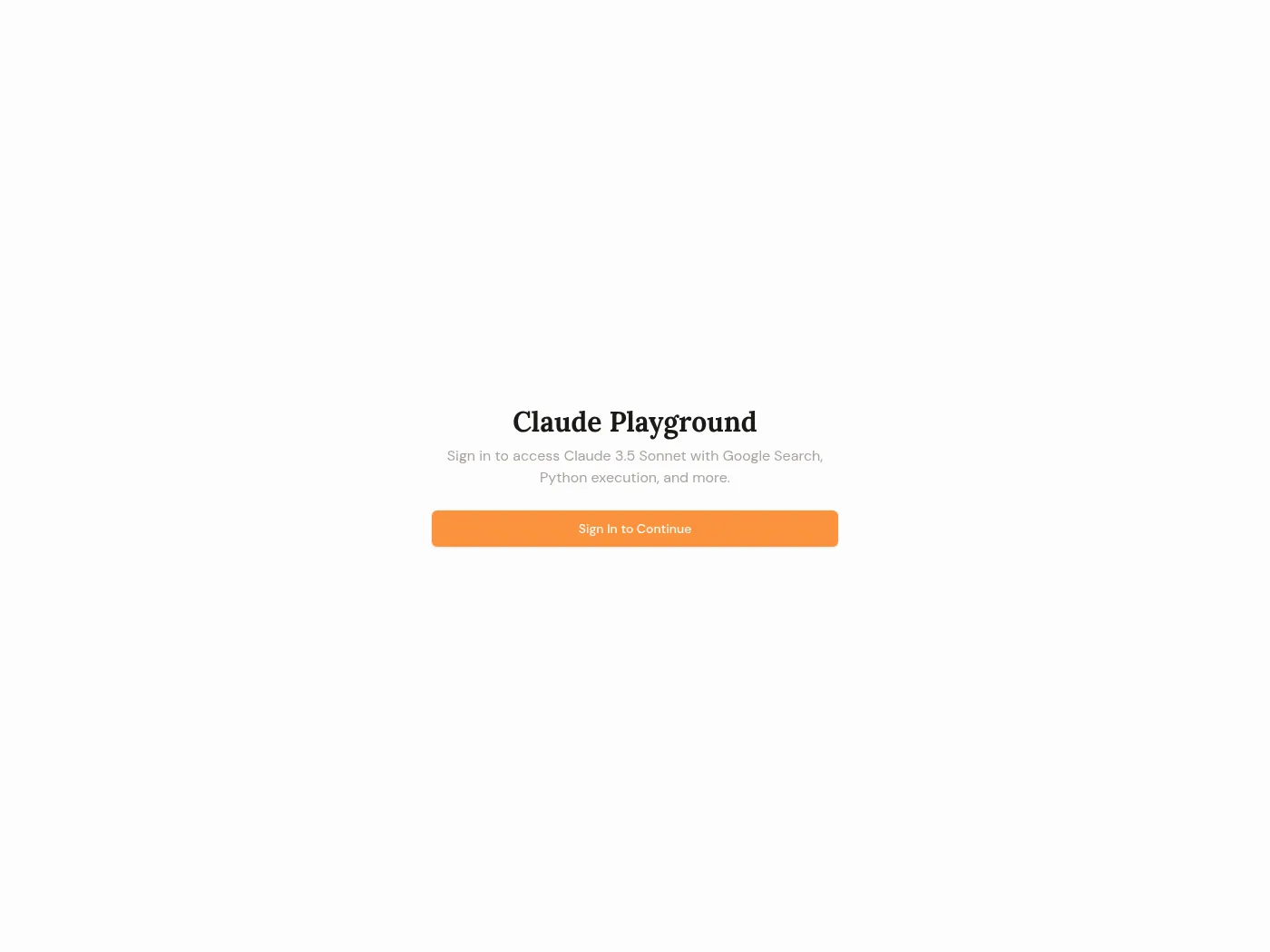 Claude Sonnet Playground