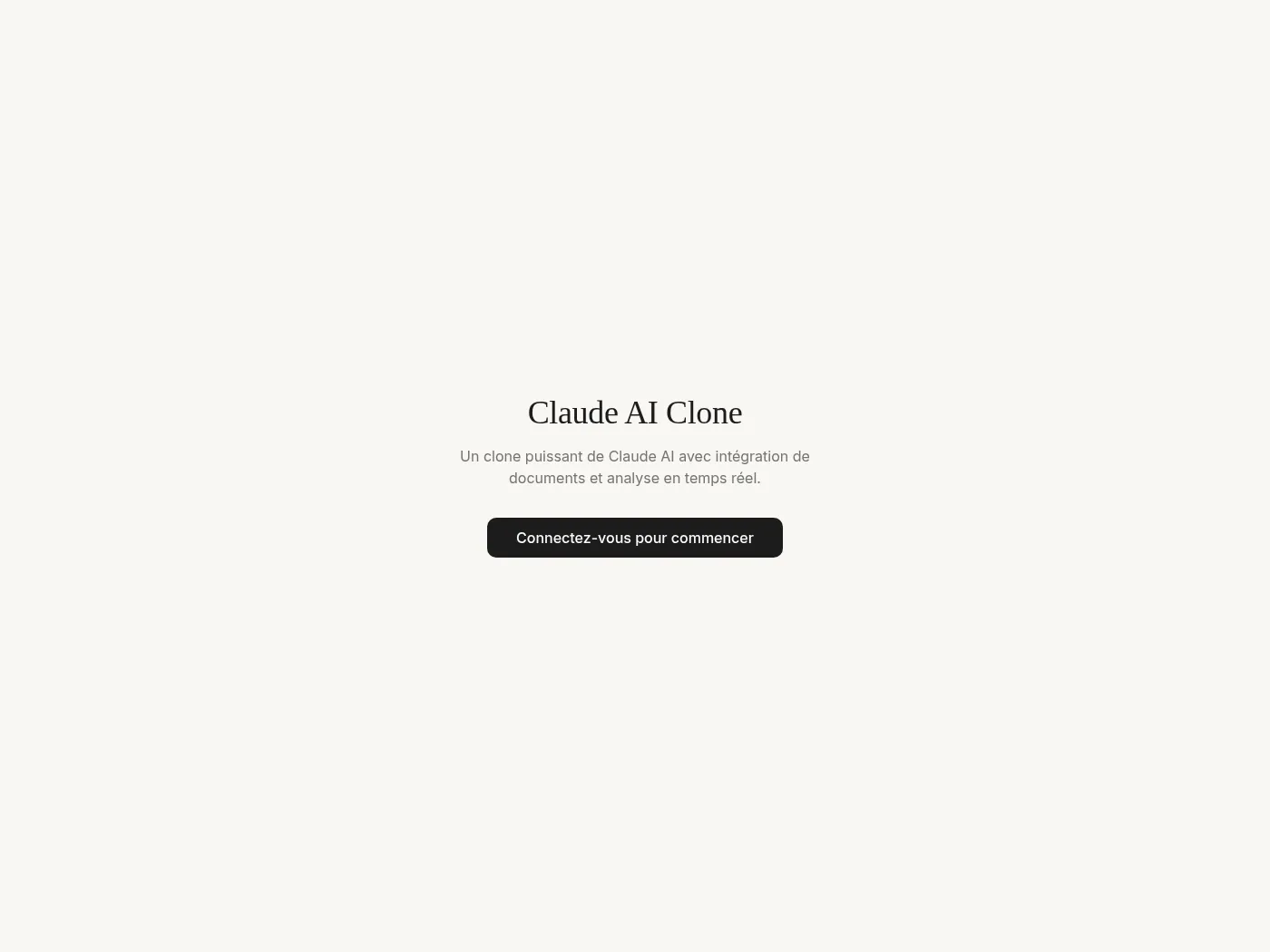 Claude AI Chat Clone