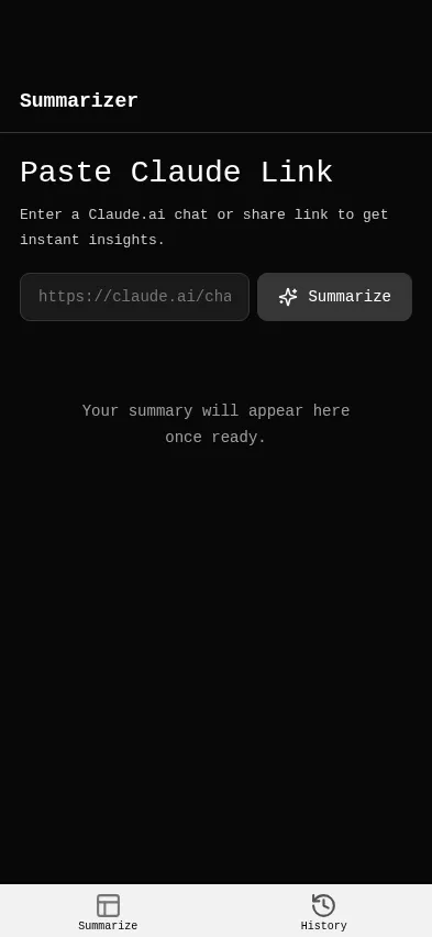 Claude Chat Summarizer