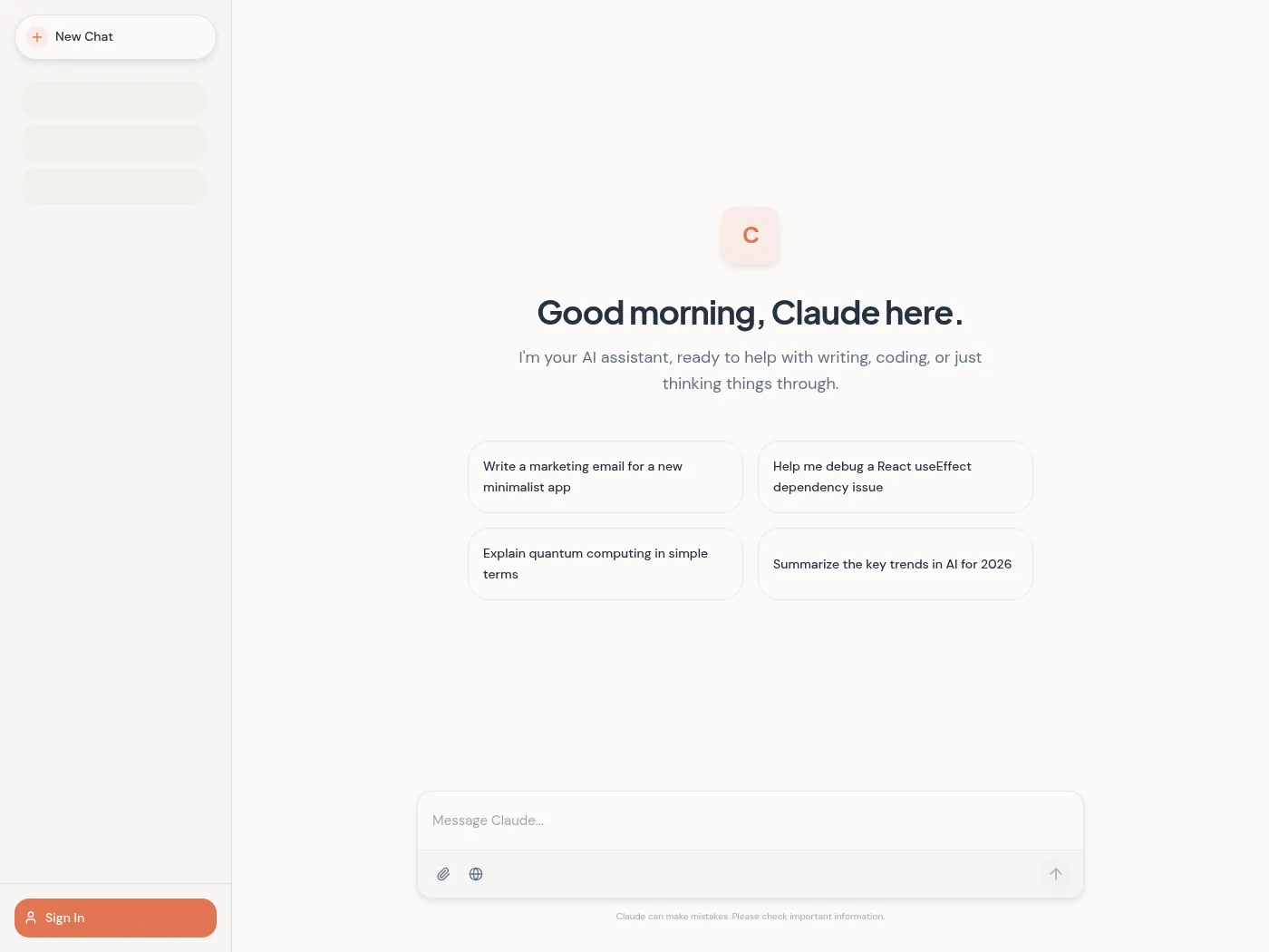 Claude Chatbot Clone