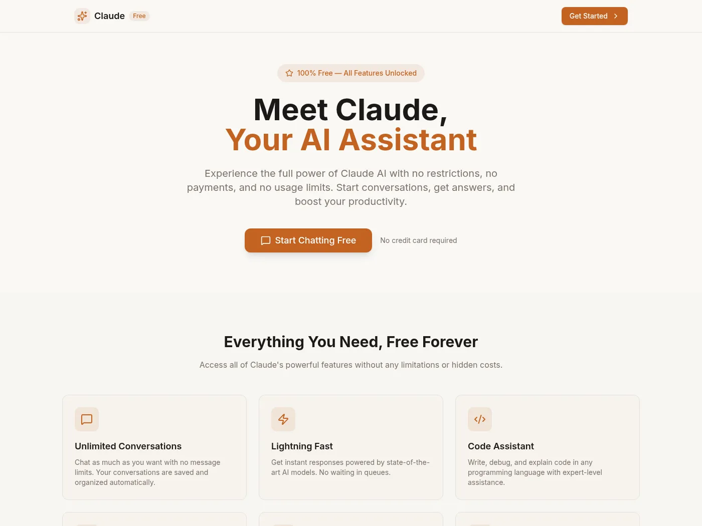 Claude Free Clone