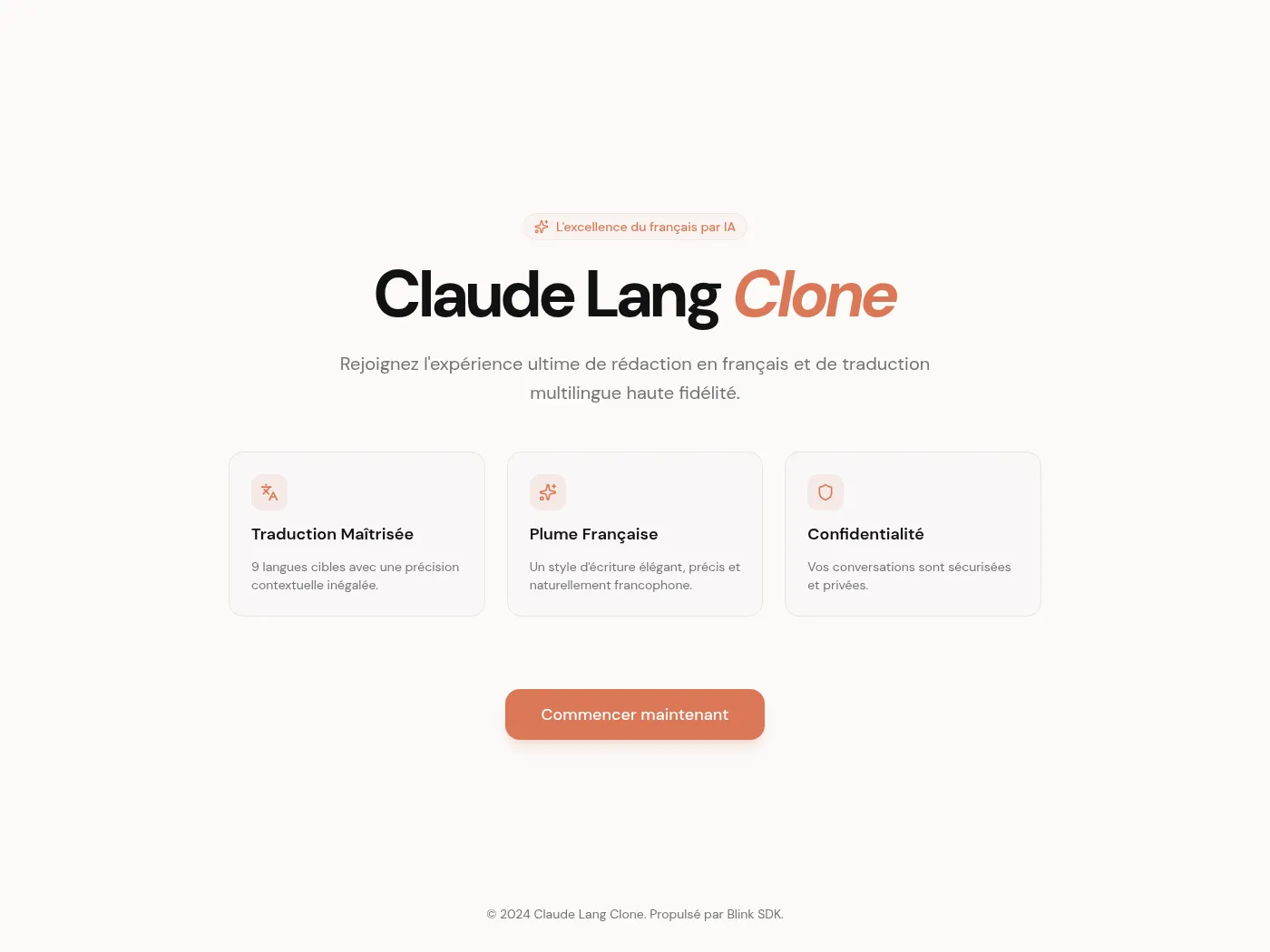 Claude Language Clone