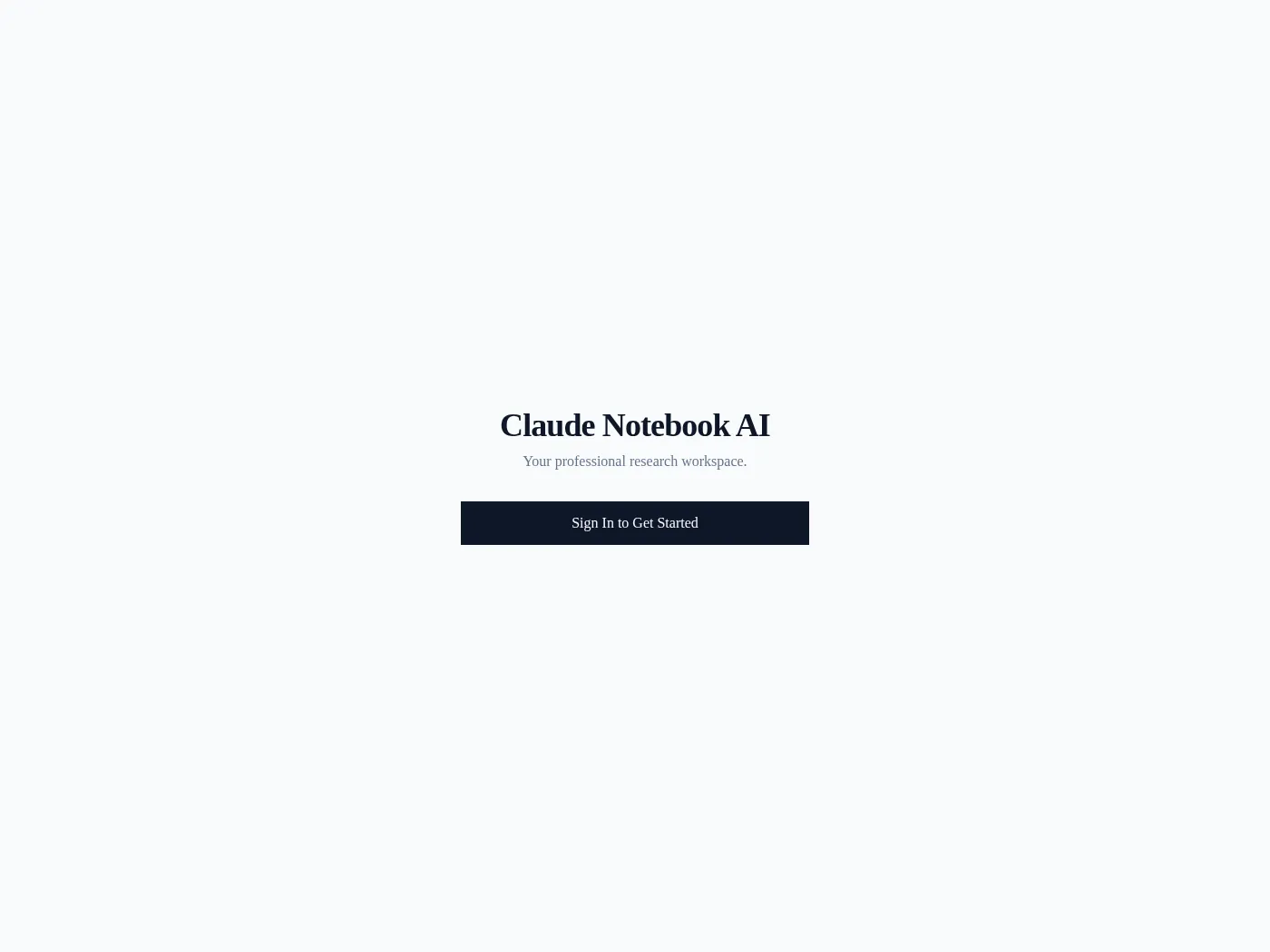 Claude Notebook AI