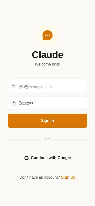 Claude 4.5 Mobile Chat