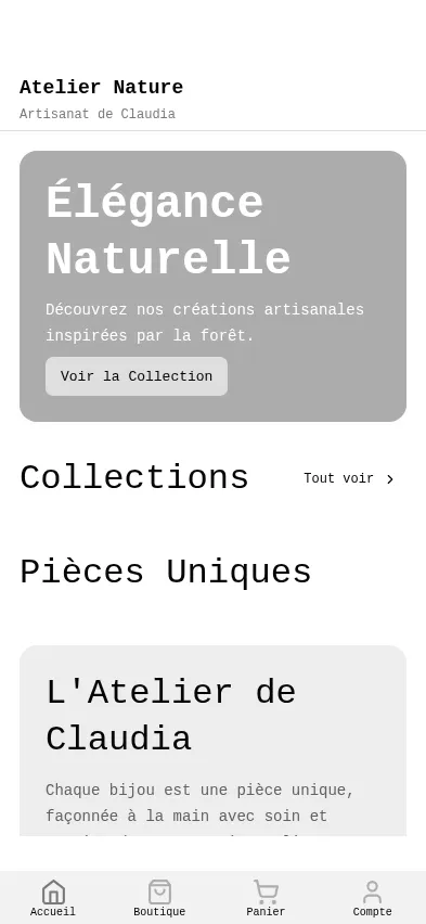 Atelier Nature Claudia Shop