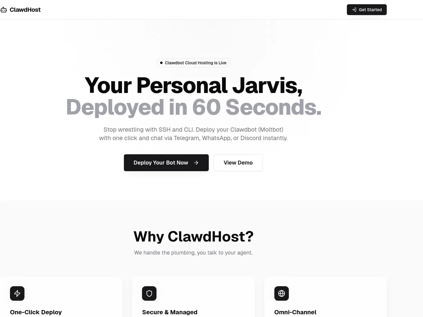 ClawdHost SaaS