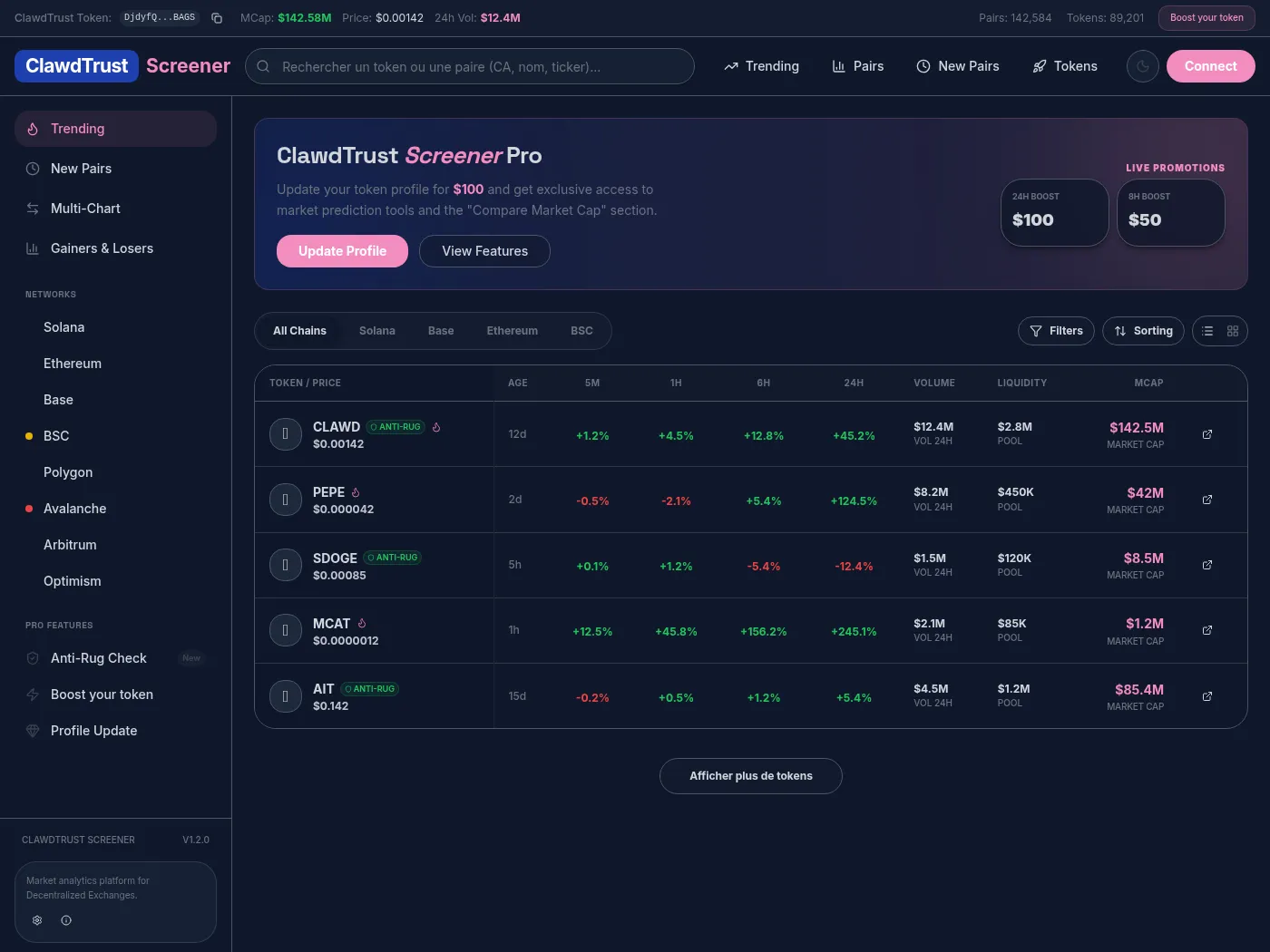 ClawdTrust Screener