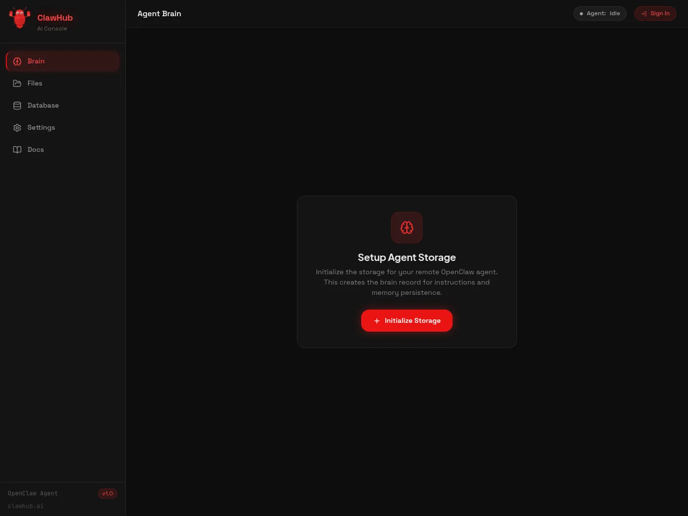 ClawHub AI Console
