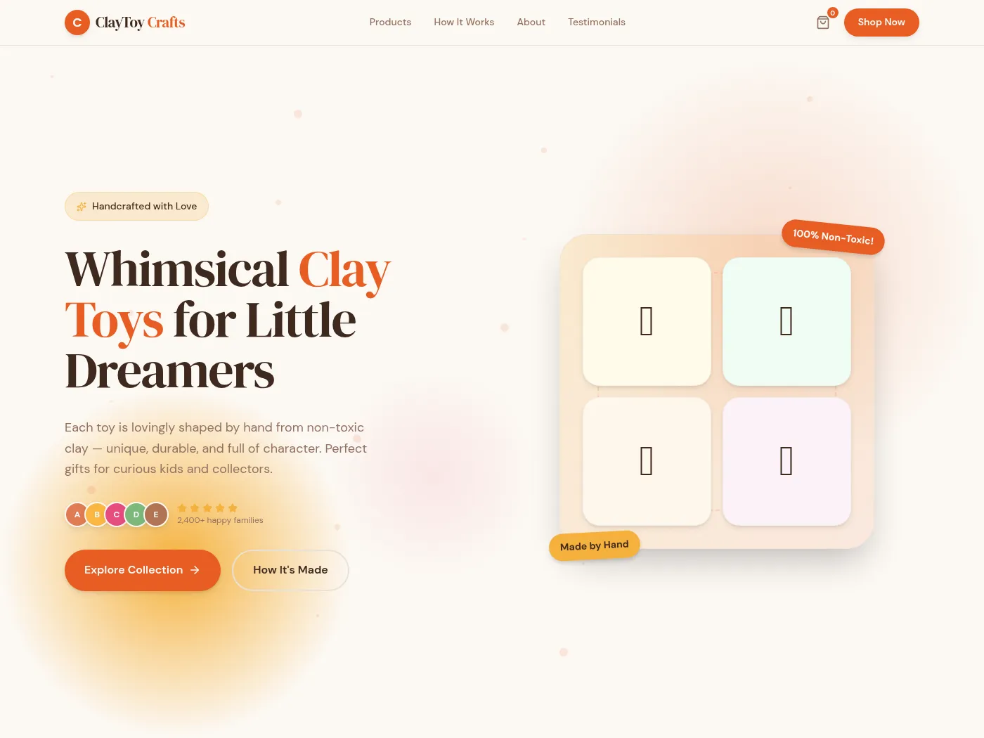 ClayToy Crafts Landing