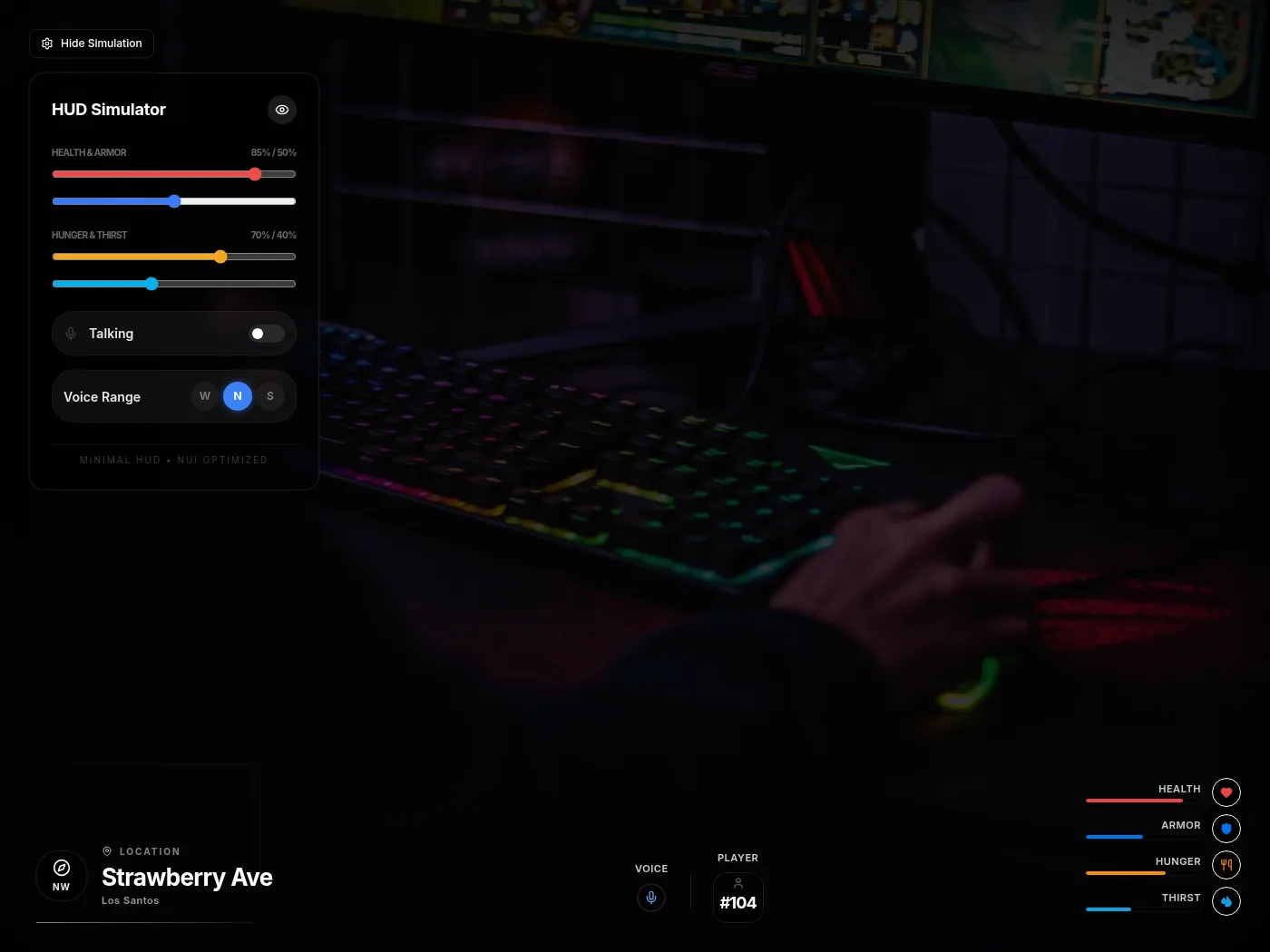 Clean Five Minute HUD