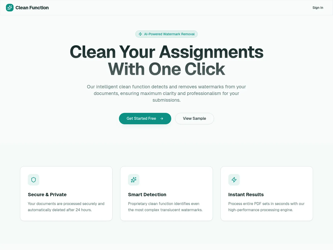 Clean Function Utility