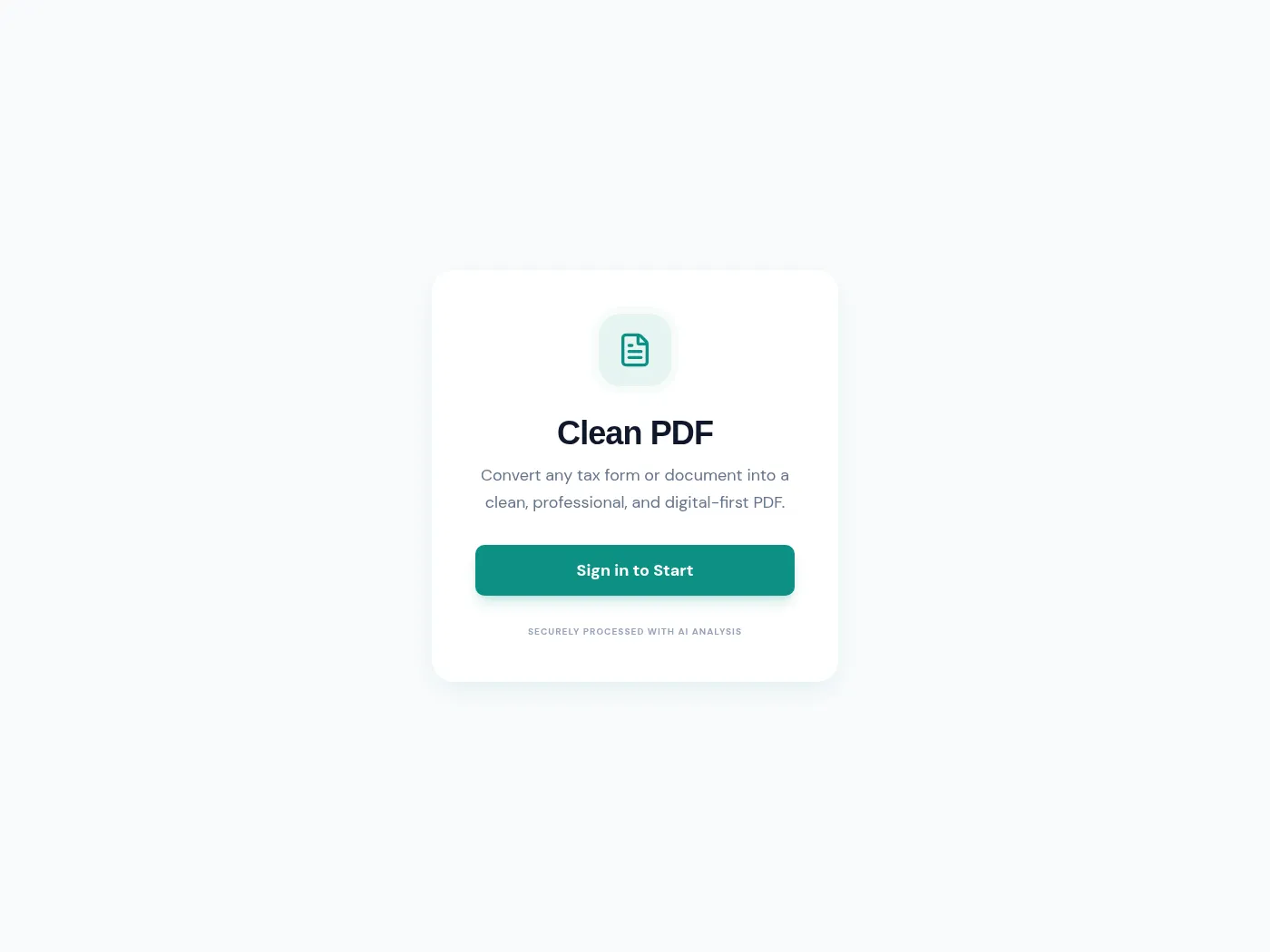 Clean PDF Converter
