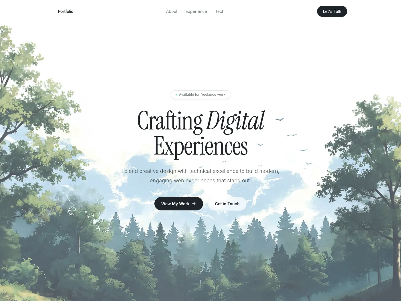 Clean Minimalist Portfolio