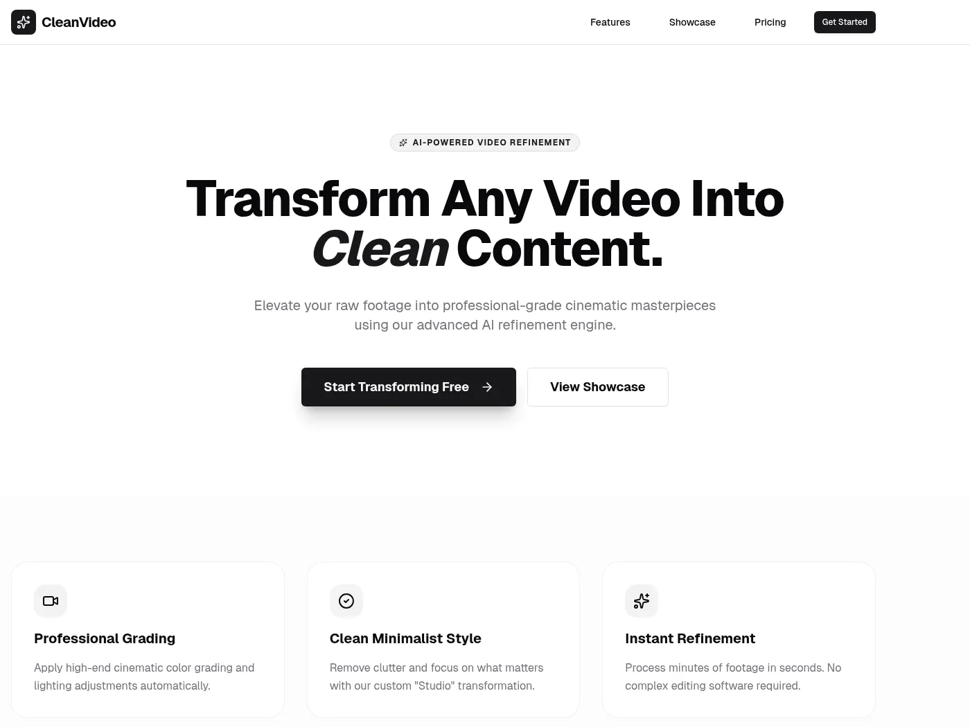 Clean Video Transformer